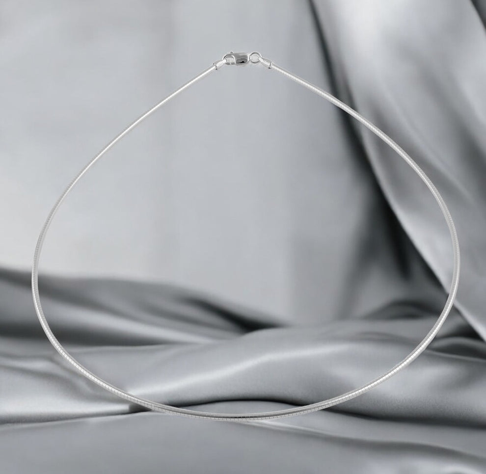 Omega Chain - Sterling Silver - 1.2 mm
