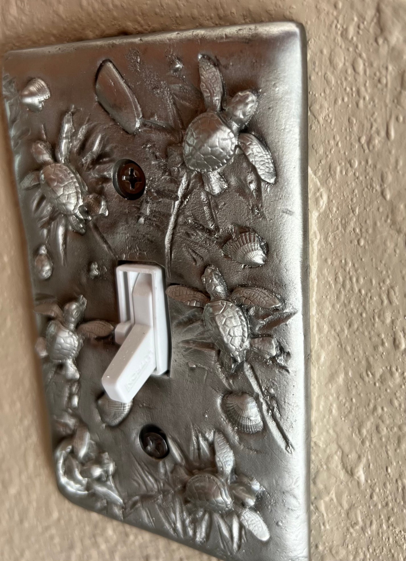 Sea Turtle Double Switch Plate, Beachy Home Décor Turtle Switch Plate ...