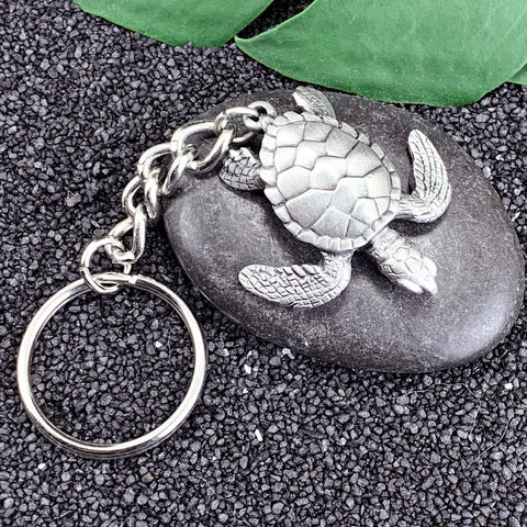 Turtle Keychain for Men and Women- Sea Turtle Key Fob, Gift for Turtle ...