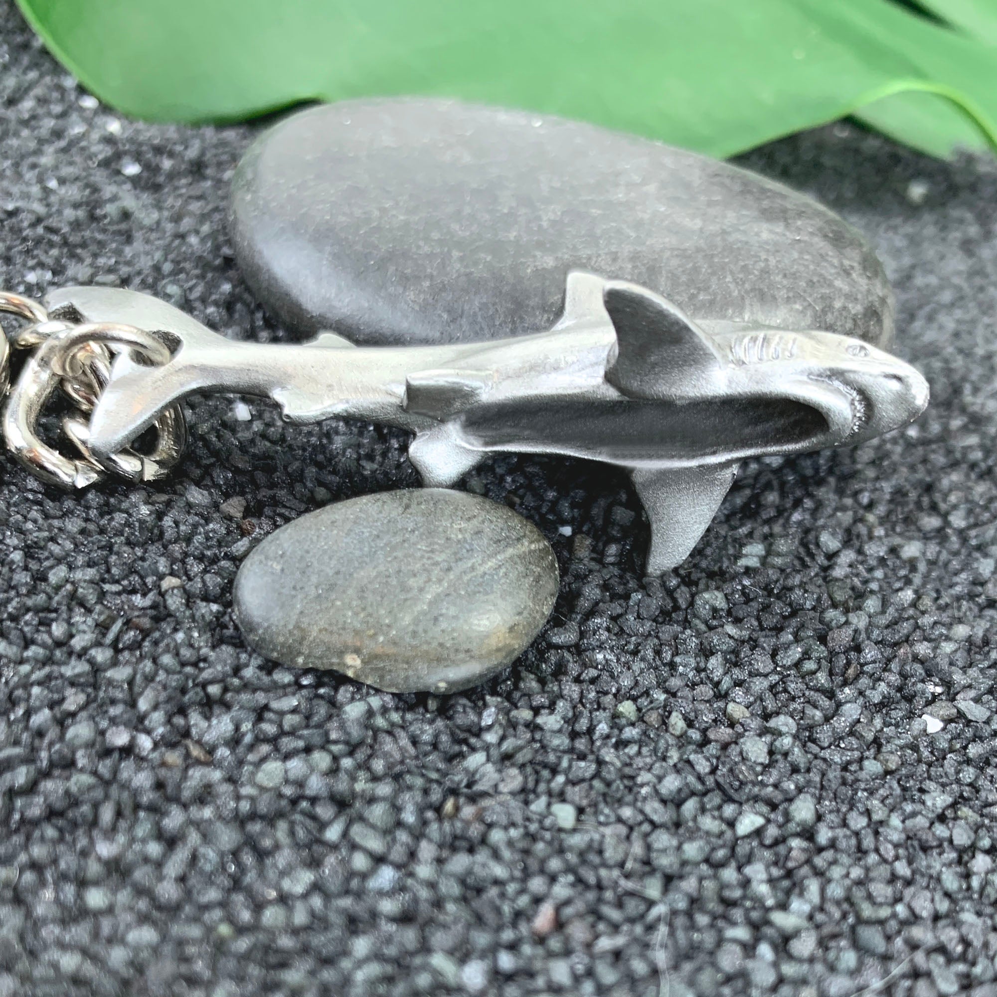 Reef Shark Keychain for Men and Women- Grey Reef Shark Keychain Charm ...