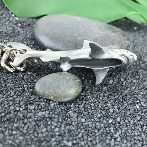 Reef Shark Keychain for Men and Women- Grey Reef Shark Keychain Charm ...