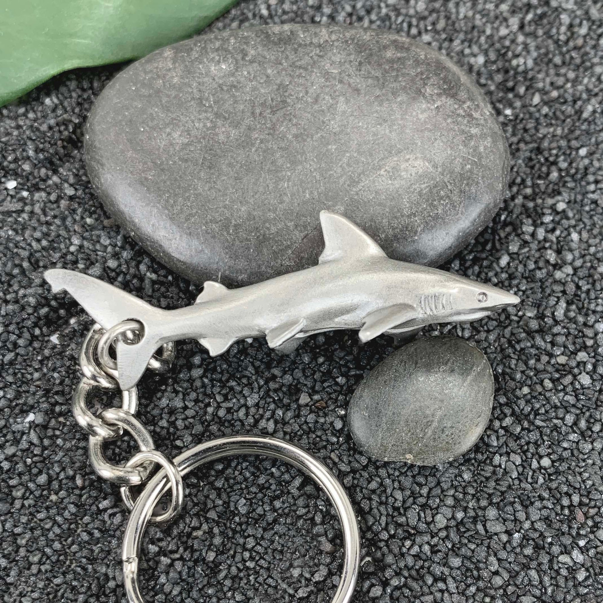 Reef Shark Keychain for Men and Women- Grey Reef Shark Keychain Charm ...