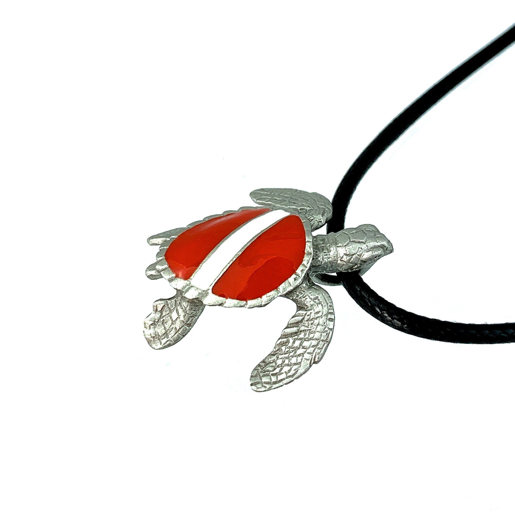 Sea Turtle Necklace Pendant with Dive Flag- Dive Flag Sea Turtle Gifts ...