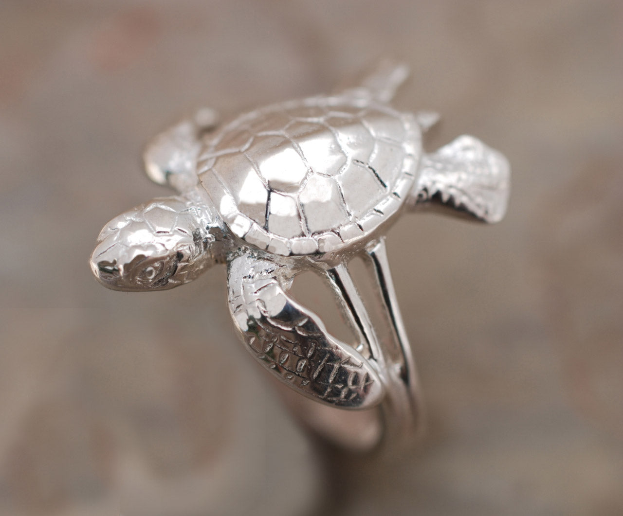 Turtle Ring, Sterling Silver Turtle Ring- Baby Hatchling Sterling Silv ...