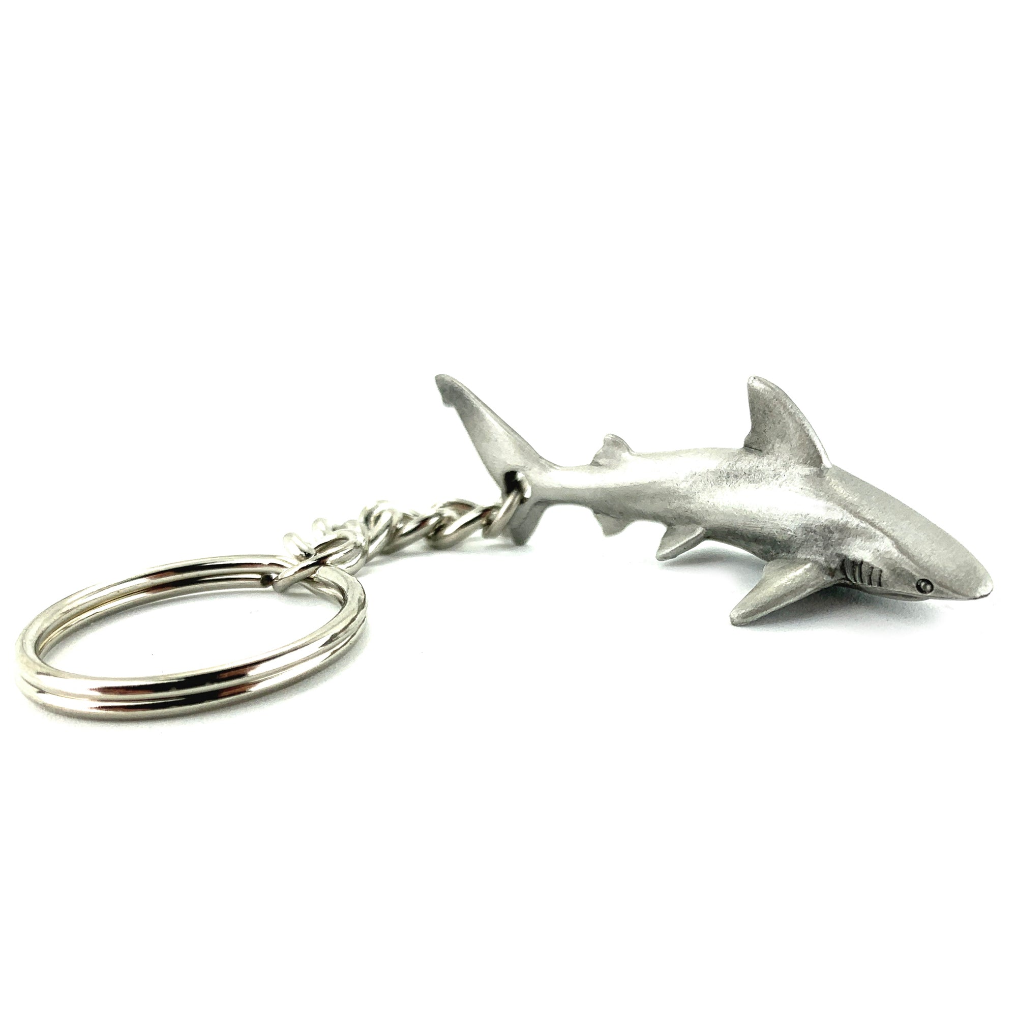 Reef Shark Keychain for Men and Women- Grey Reef Shark Keychain Charm ...